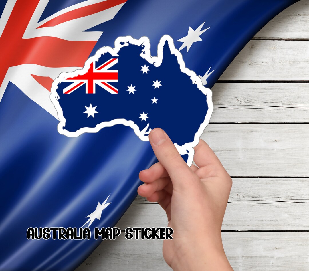Australia Map Sticker, Gift for Australians, Australia Map, Australian ...