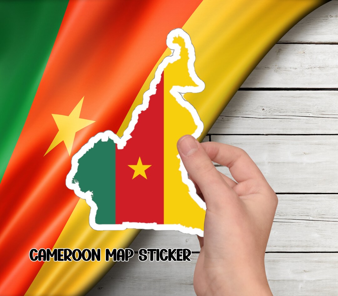 Cameroon Map Sticker, Gift for Cameroonians, Map of Cameroon ...