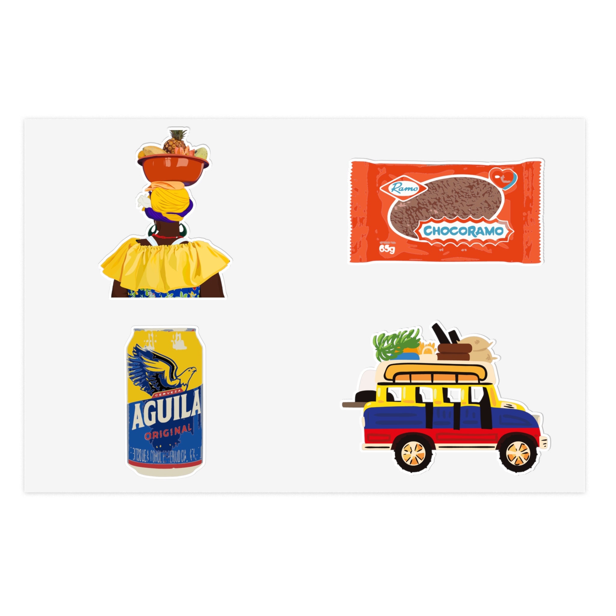 Authentic Colombian Sticker Sheet, Colombian Decoration, Colombian ...