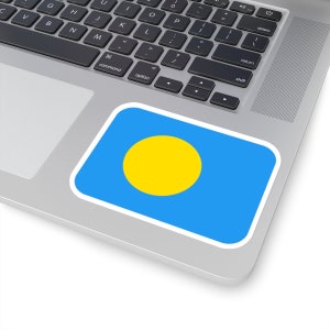 Palau Flag Decal for Planer, Laptop, and More, Palau Flag Vinyl Sticker ...