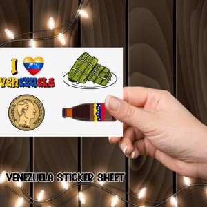 Venezuelan Vibes, Sheet of Stickers Featuring Iconic Imagery ...
