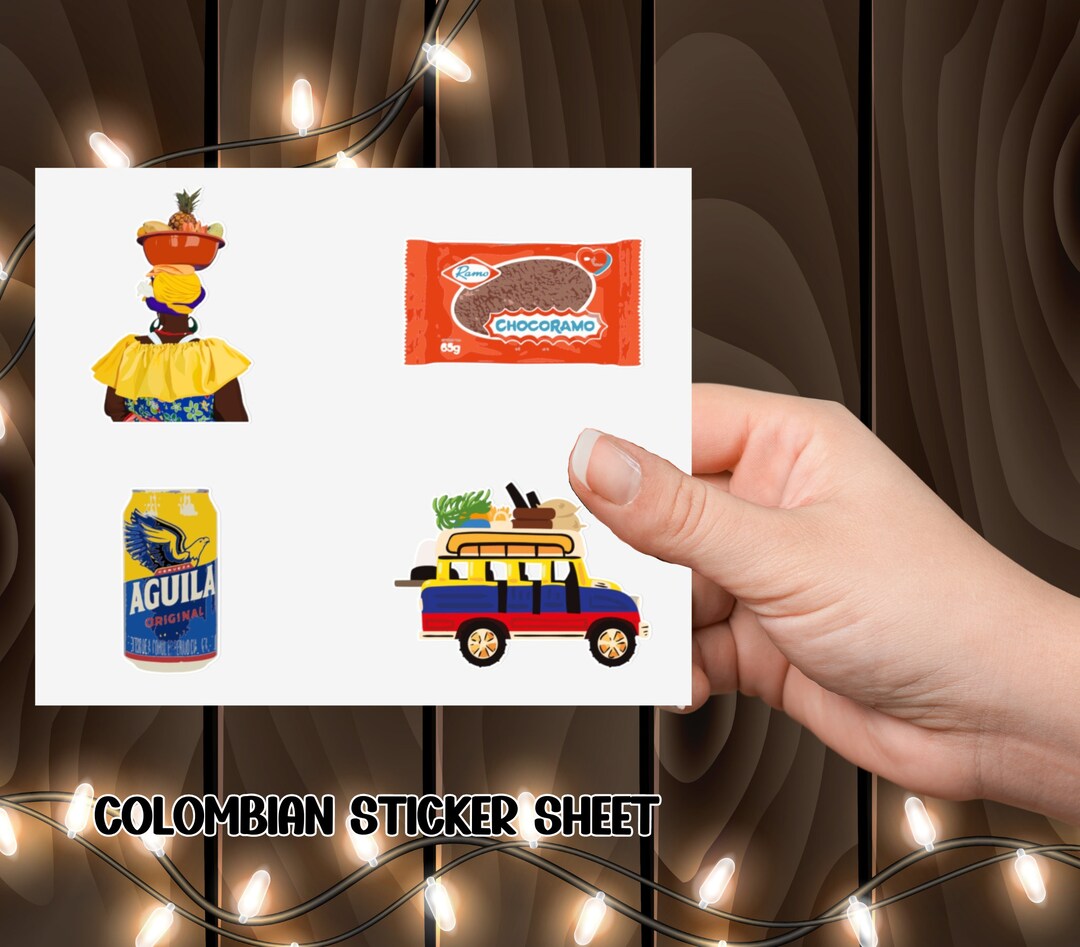Authentic Colombian Sticker Sheet, Colombian Decoration, Colombian ...