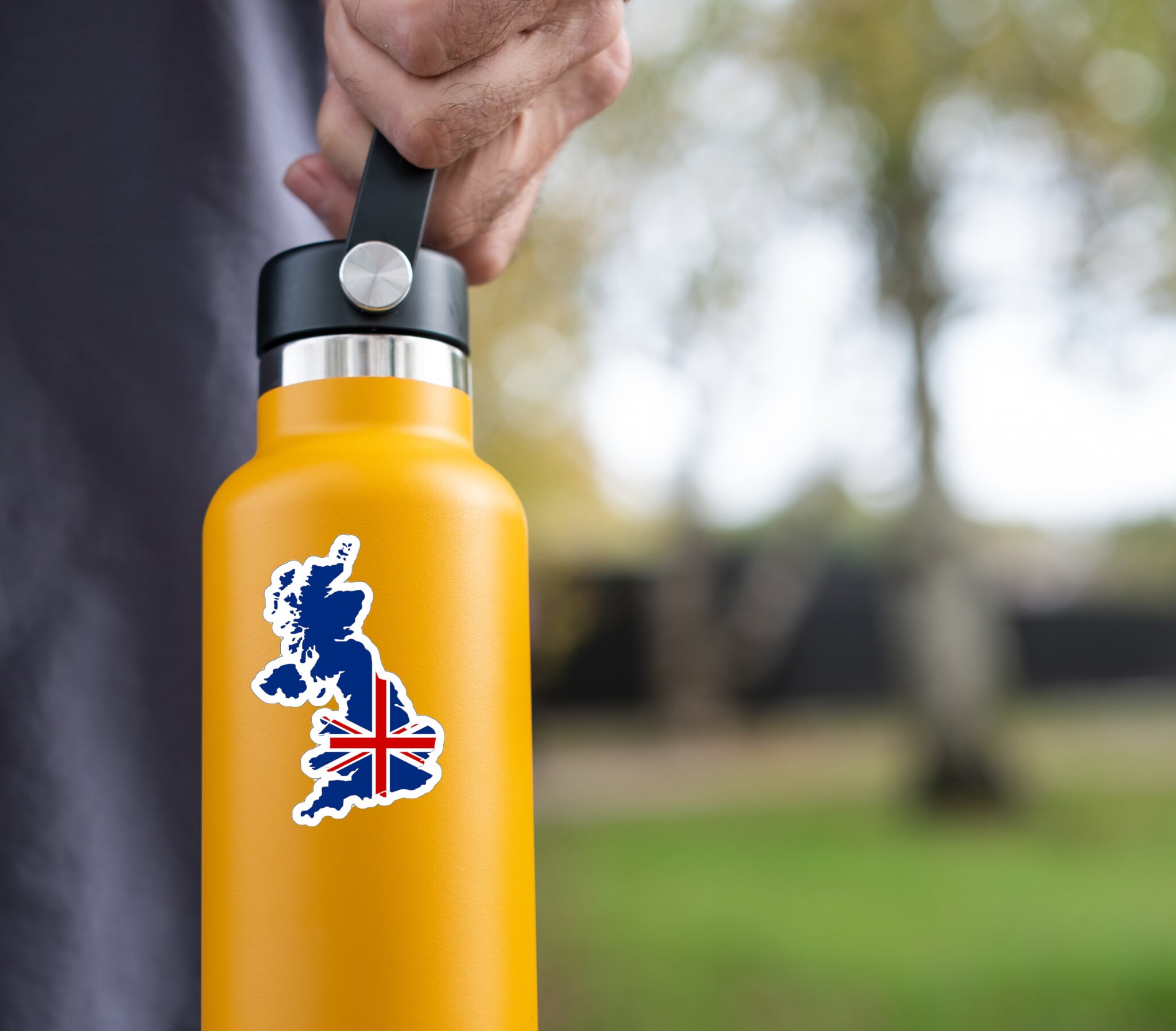 British Inspired United Kingdom Map Laptop Sticker, Travel Lover's Gift ...