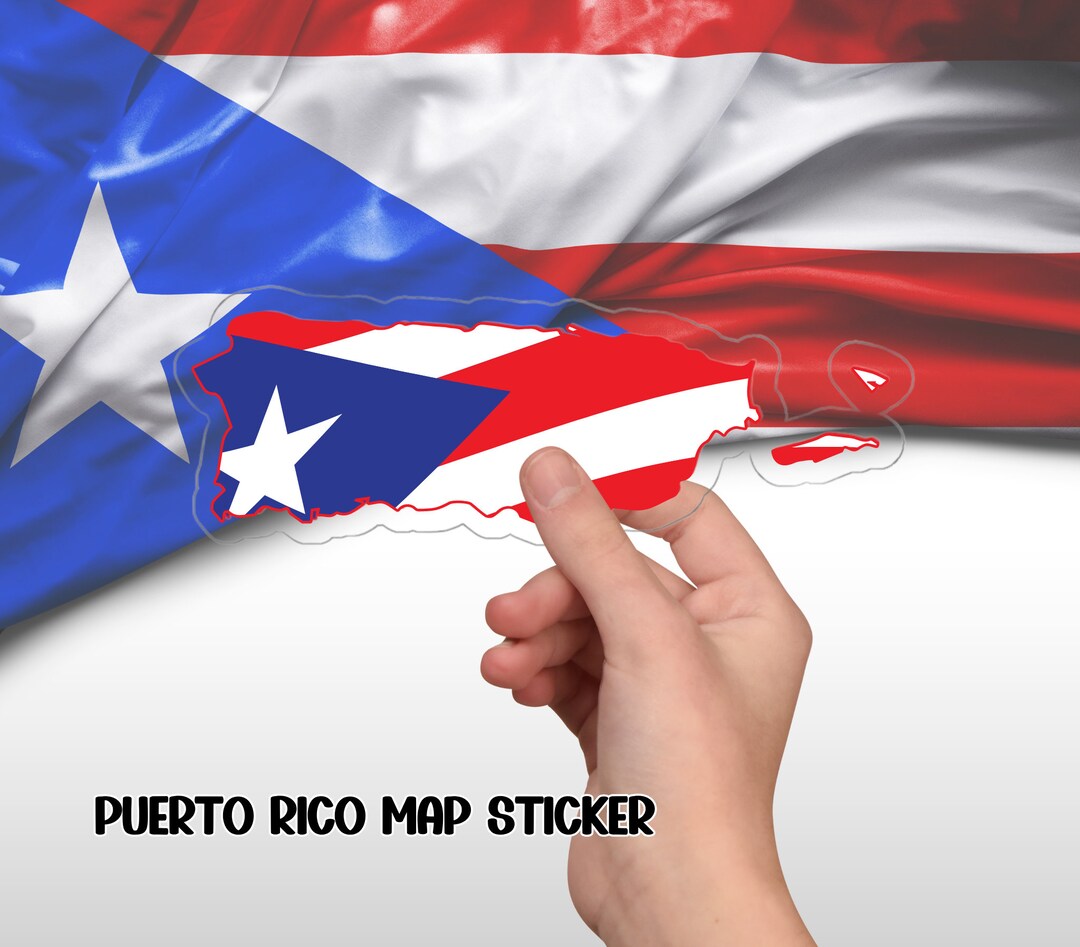 Puerto Rico Map Sticker, Gift for Boricuas, Puerto Rico Map, Puerto ...