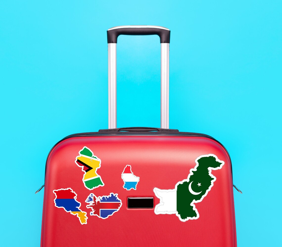 Pakistan Map Sticker, Travel Decal for Laptops, Journals, and ...