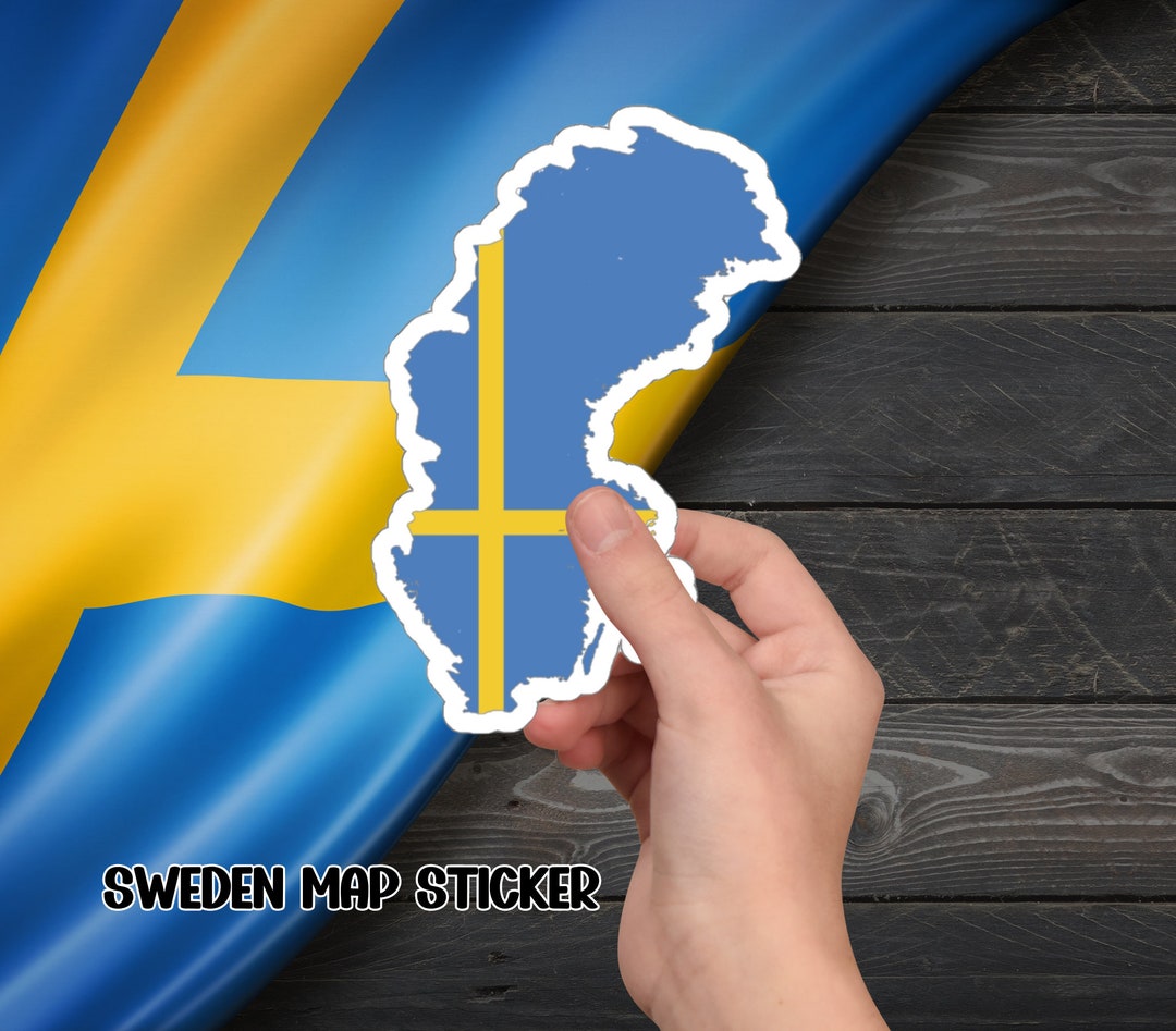 Sweden Map Sticker, Gift for Swedes, Sweden Map, Swedish Decor, Gift ...