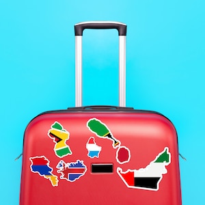 United Arab Emirates Map Sticker, Travel Inspired Decal, Colorful UAE ...