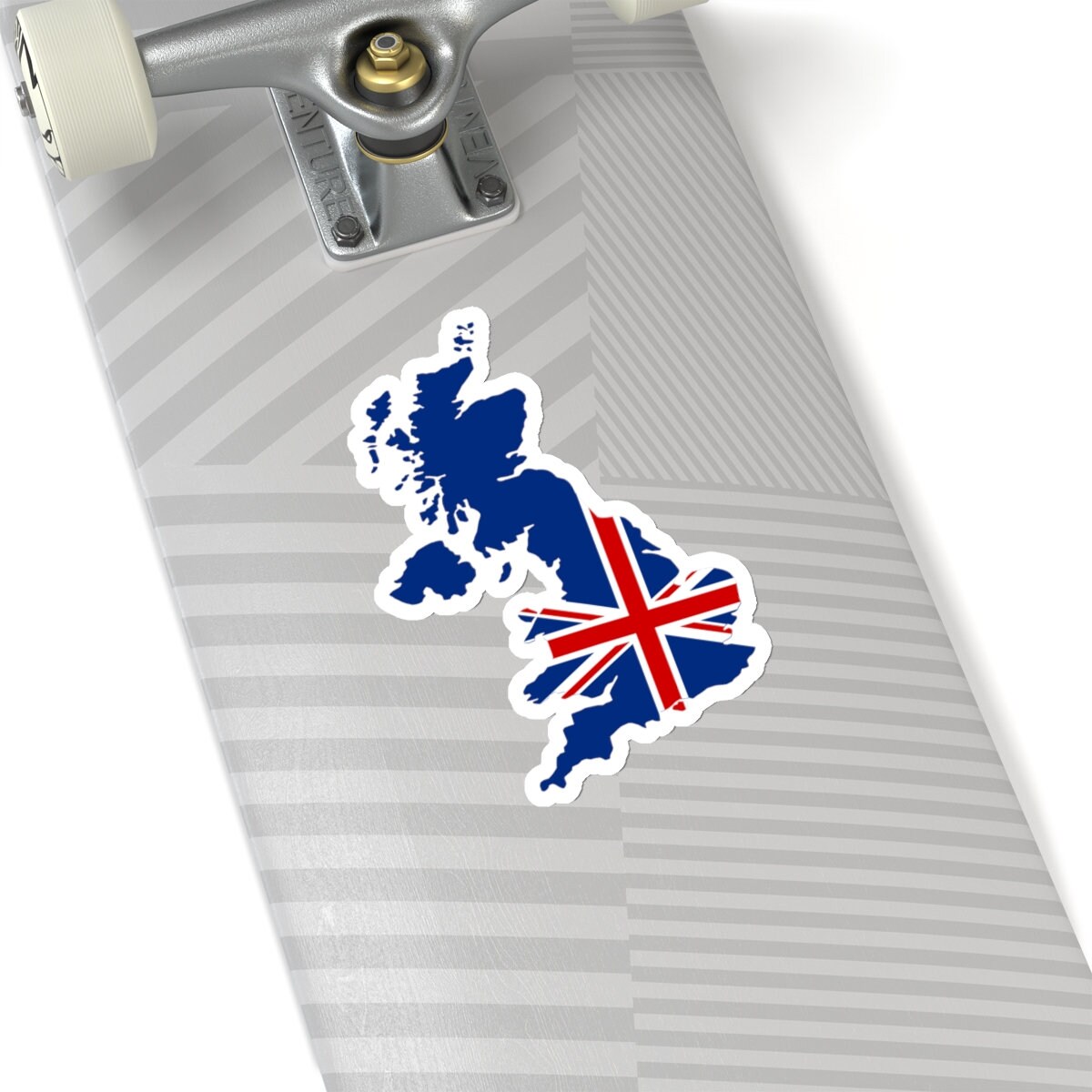 British Inspired United Kingdom Map Laptop Sticker, Travel Lover's Gift ...