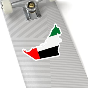 United Arab Emirates Map Sticker, Travel Inspired Decal, Colorful UAE ...