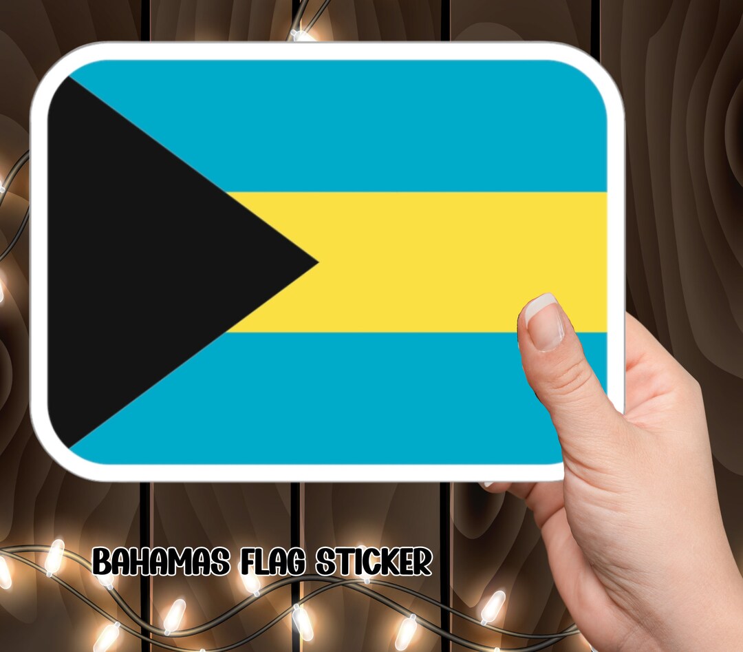 Bahamas Flag Vinyl Sticker for Laptops, Cars, and More, Vibrant Bahamas ...