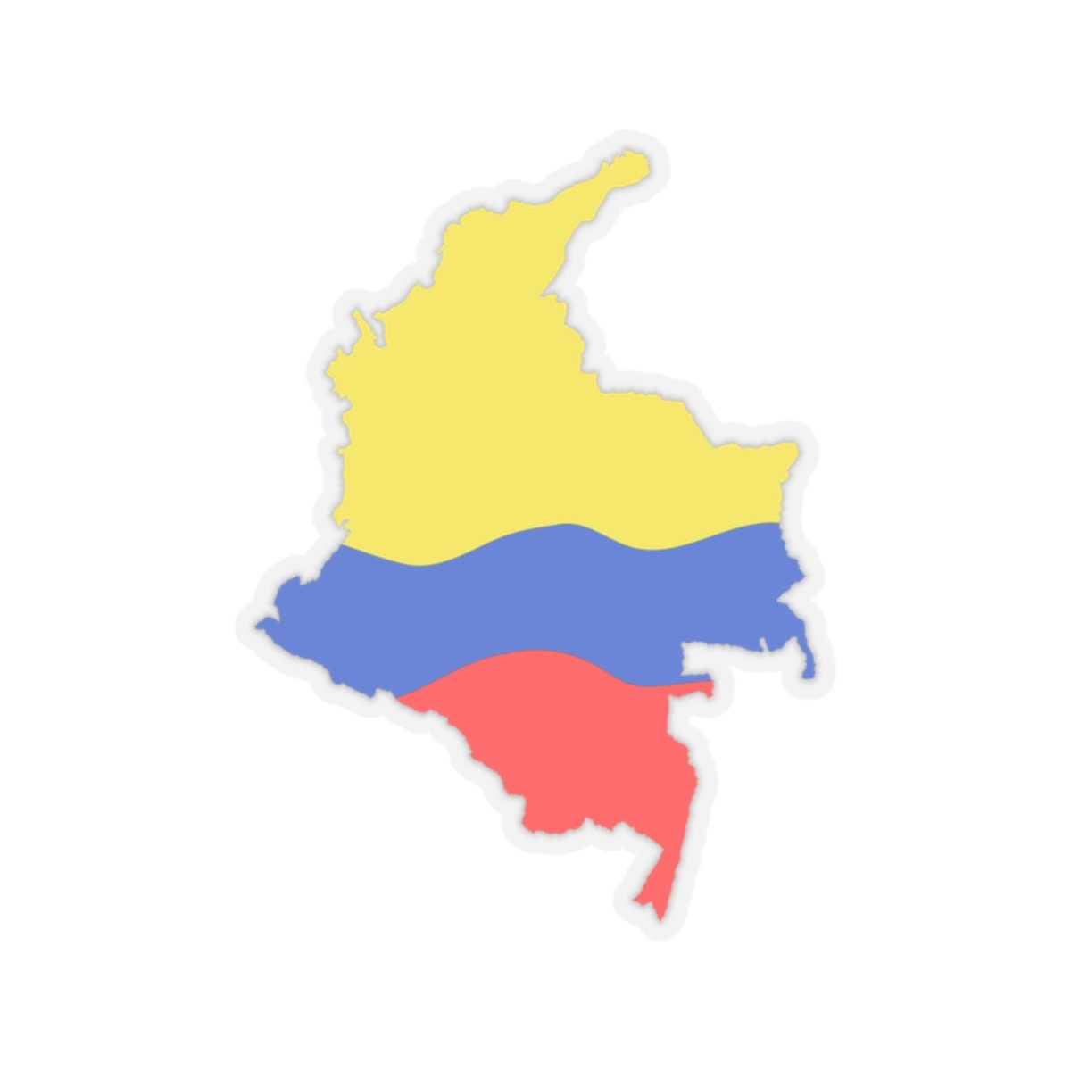 Colombia Map Sticker, Gifts for Colombians, Colombian Map, Colombian ...