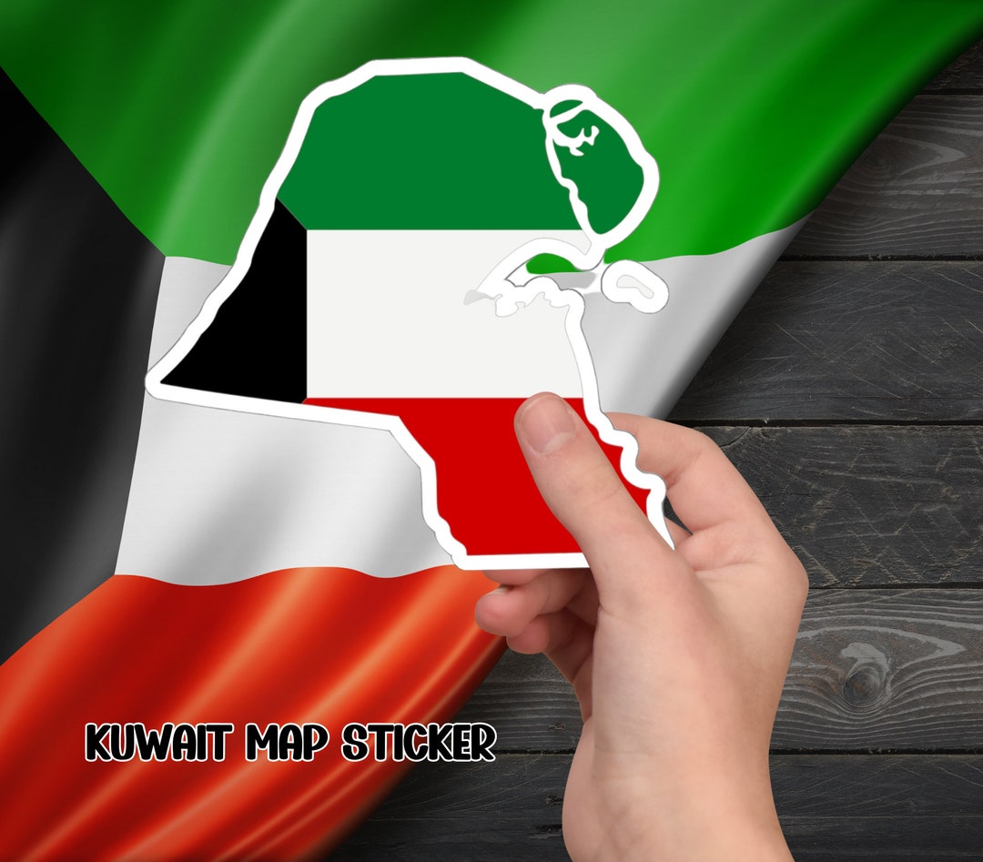 Custom Kuwait Map Sticker: Travel Souvenir Decal - Etsy