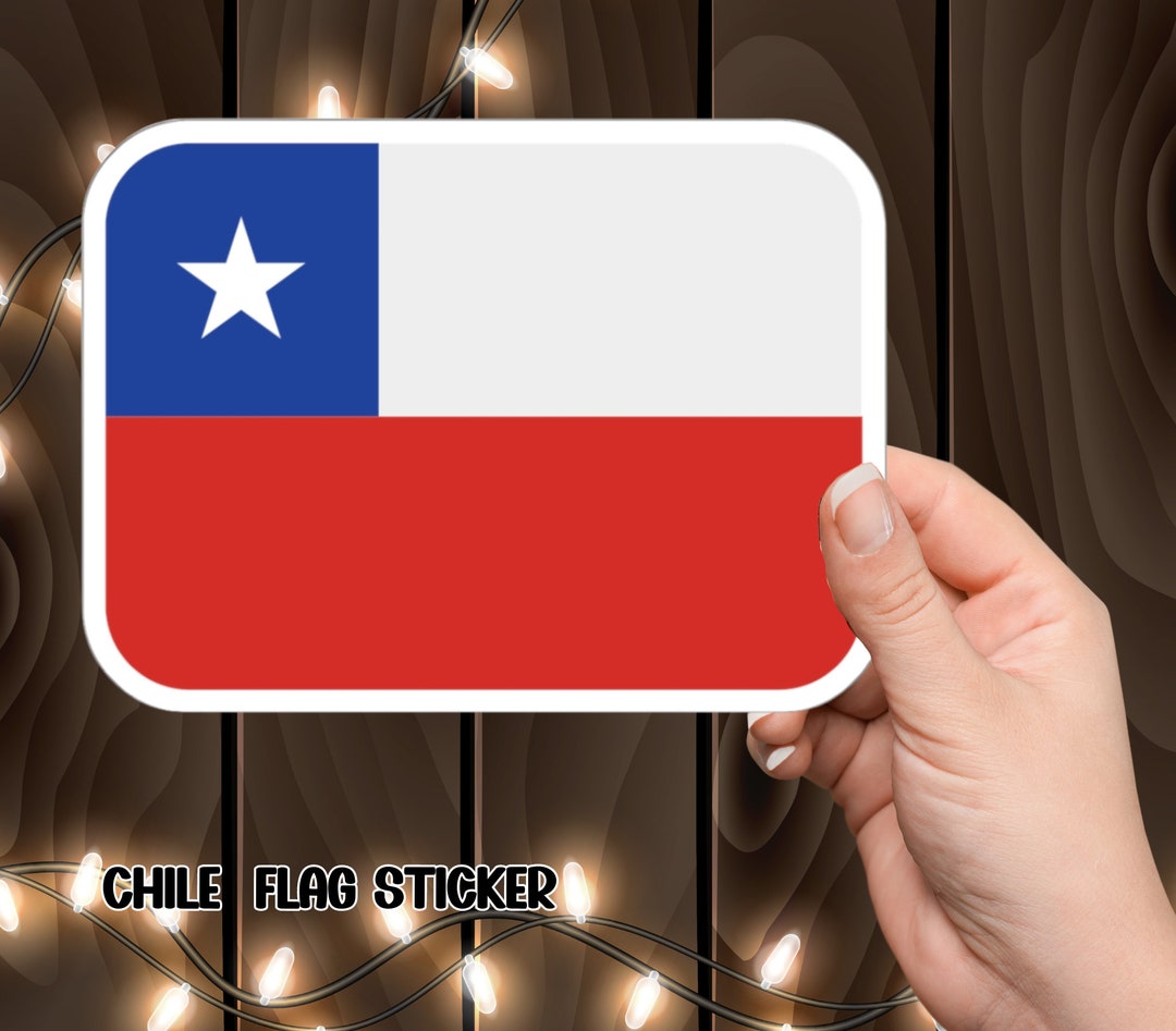 Chilean Flag Sticker, Die Cut Decal for Travelers and Chile Fans ...