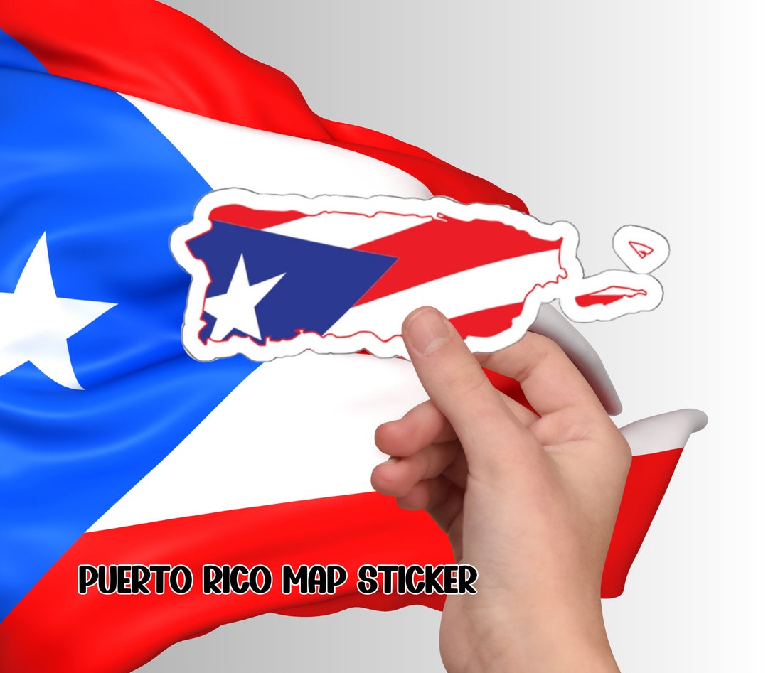 Puerto Rico Map Sticker, Gift for Boricuas, Puerto Rico Map, Puerto ...
