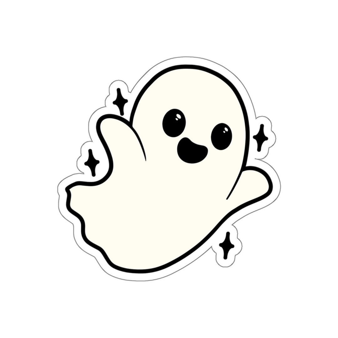 Boo-tifully Funny Ghost Sticker for Halloween, Halloween Funny Ghost ...