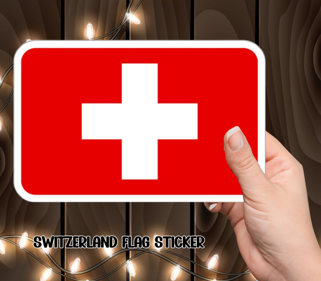 Switzerland National Flag Decal, Patriotic Swiss Pride Sticker, Swiss ...
