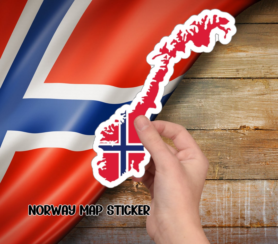 Norway Map Sticker, Gift for Norwegians, Norway Map, Norway Decor, Gift ...