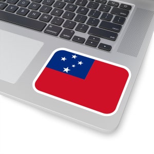 Samoa Pride Vinyl Sticker, Island-inspired Decor, Samoa Flag Decal ...