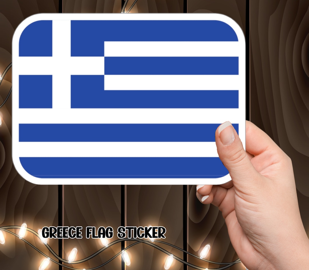 Greece Flag Vinyl Sticker, Decal for Laptops, Planners, and Cars, Greek ...