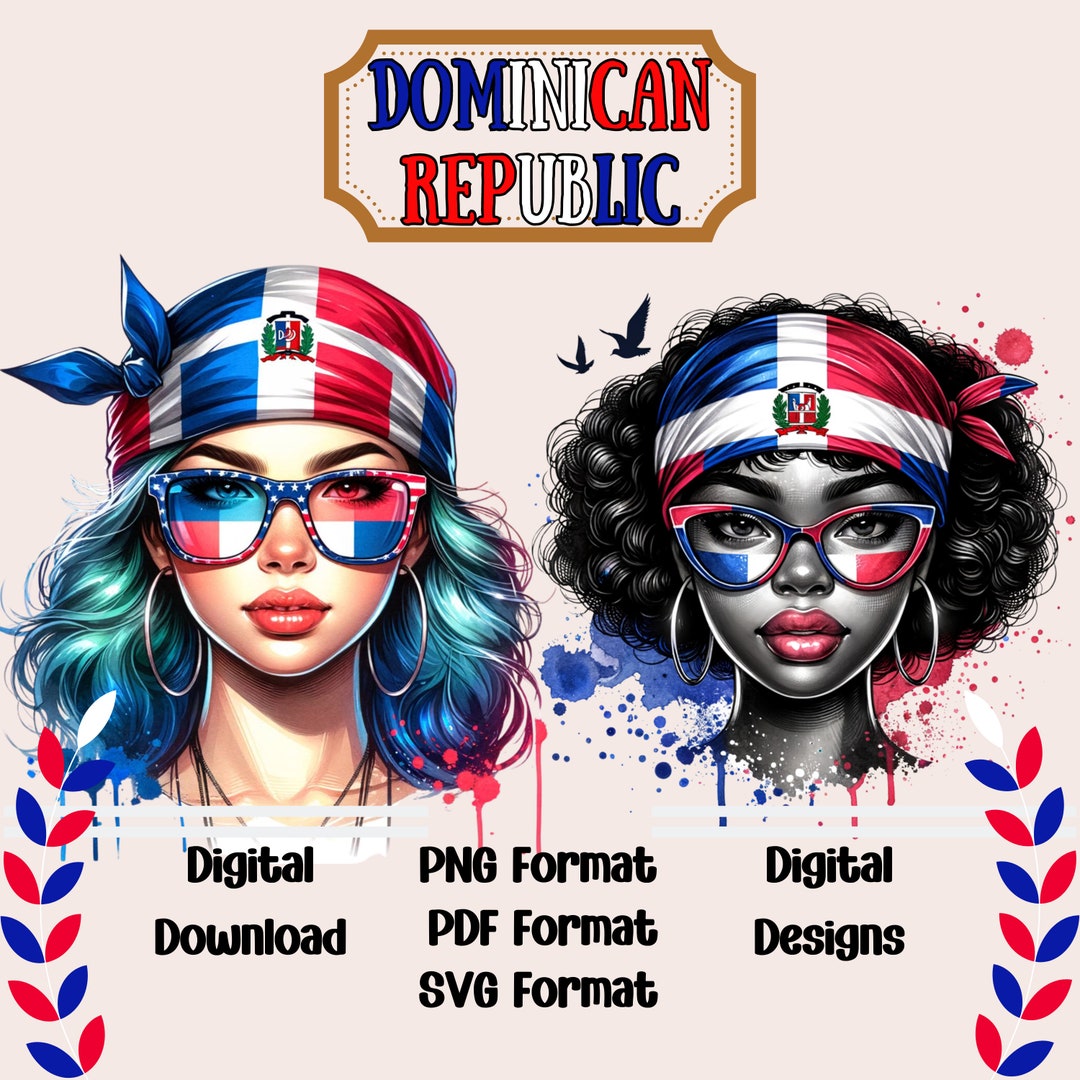 Dominican Republic Girls Clipart: SVG, PNG, PDF (digital Download) - Etsy