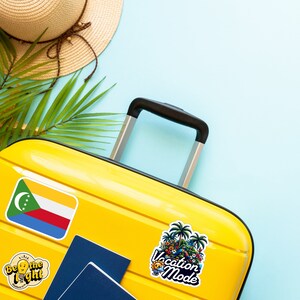 Colorful Comoros Flag Laptop Sticker, Island Souvenir Gift, Comoros ...