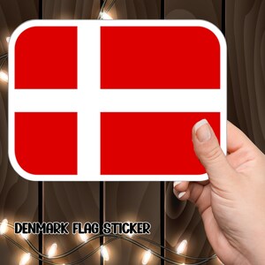 Show Your Love for Denmark With a Vibrant Flag Sticker, Denmark Flag ...