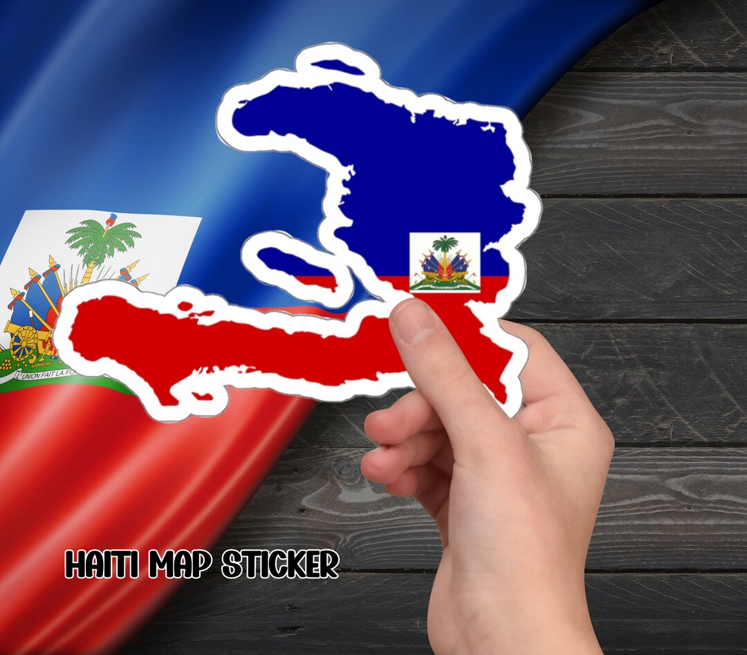 Haiti Map Sticker, Gift for Haitians, Haiti Map, Haitian Decoration ...