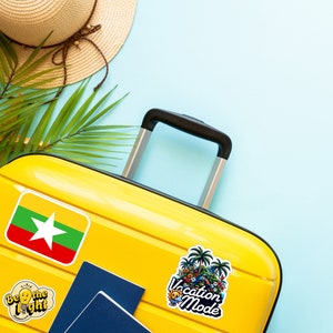 Burma National Flag Adhesive Sticker, Vinyl Decor, Patriotic Myanmar ...