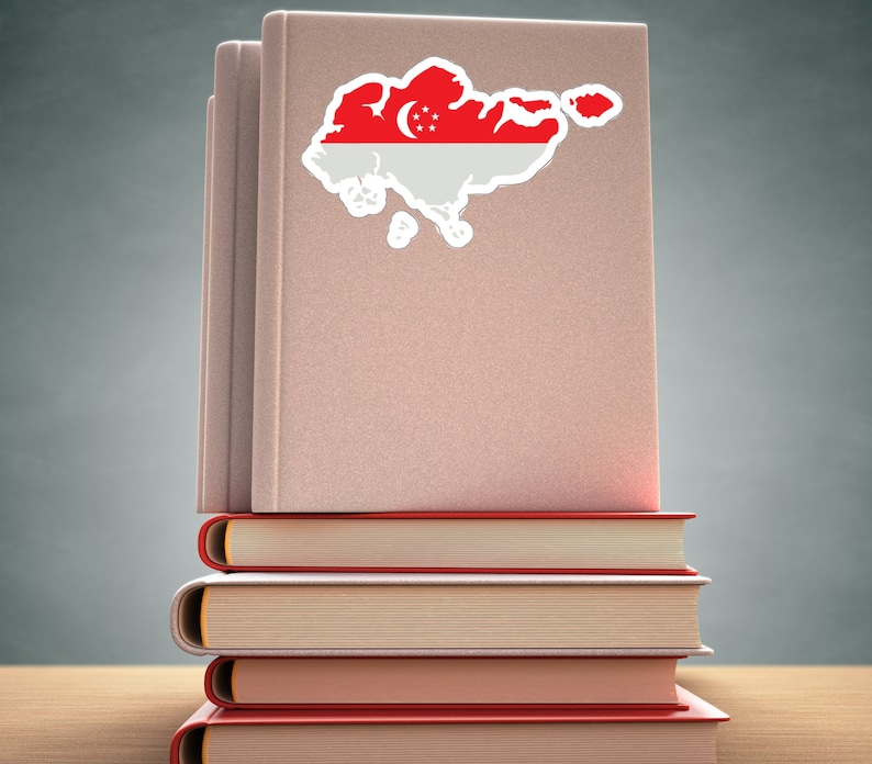 Colorful Singapore Map Vinyl Sticker: Travel Souvenir - Etsy