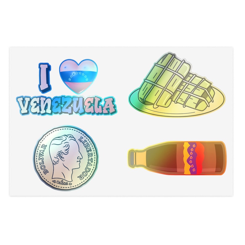 Venezuelan Vibes, Sheet of Stickers Featuring Iconic Imagery ...