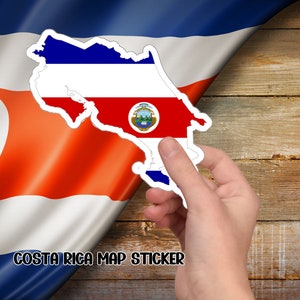 Costa Rica Map Sticker, Gifts for Ticos, Costa Rica Map, Costa Rican ...