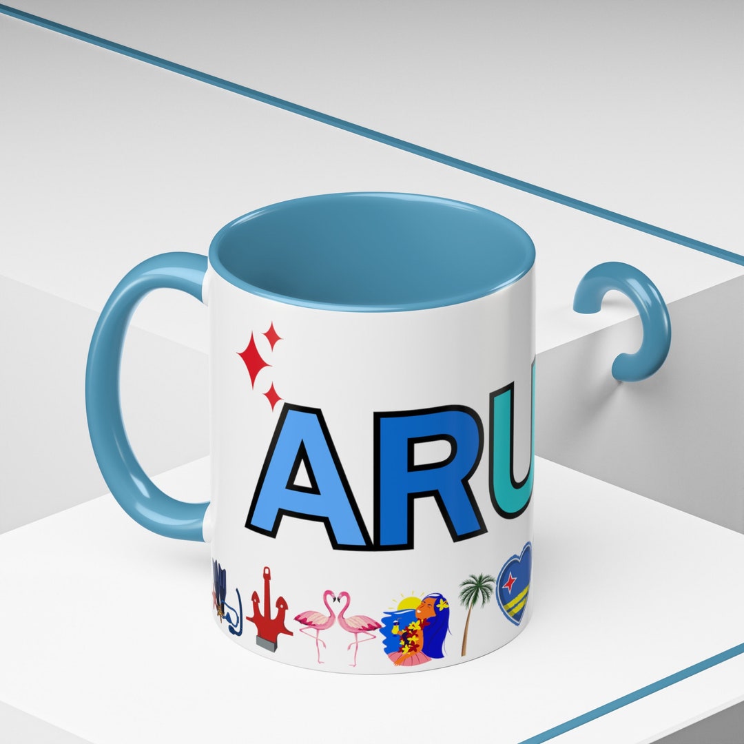 Aruba Patriotic Coffee Mug, Unique Travel Souvenir Gift for Him or Her ...