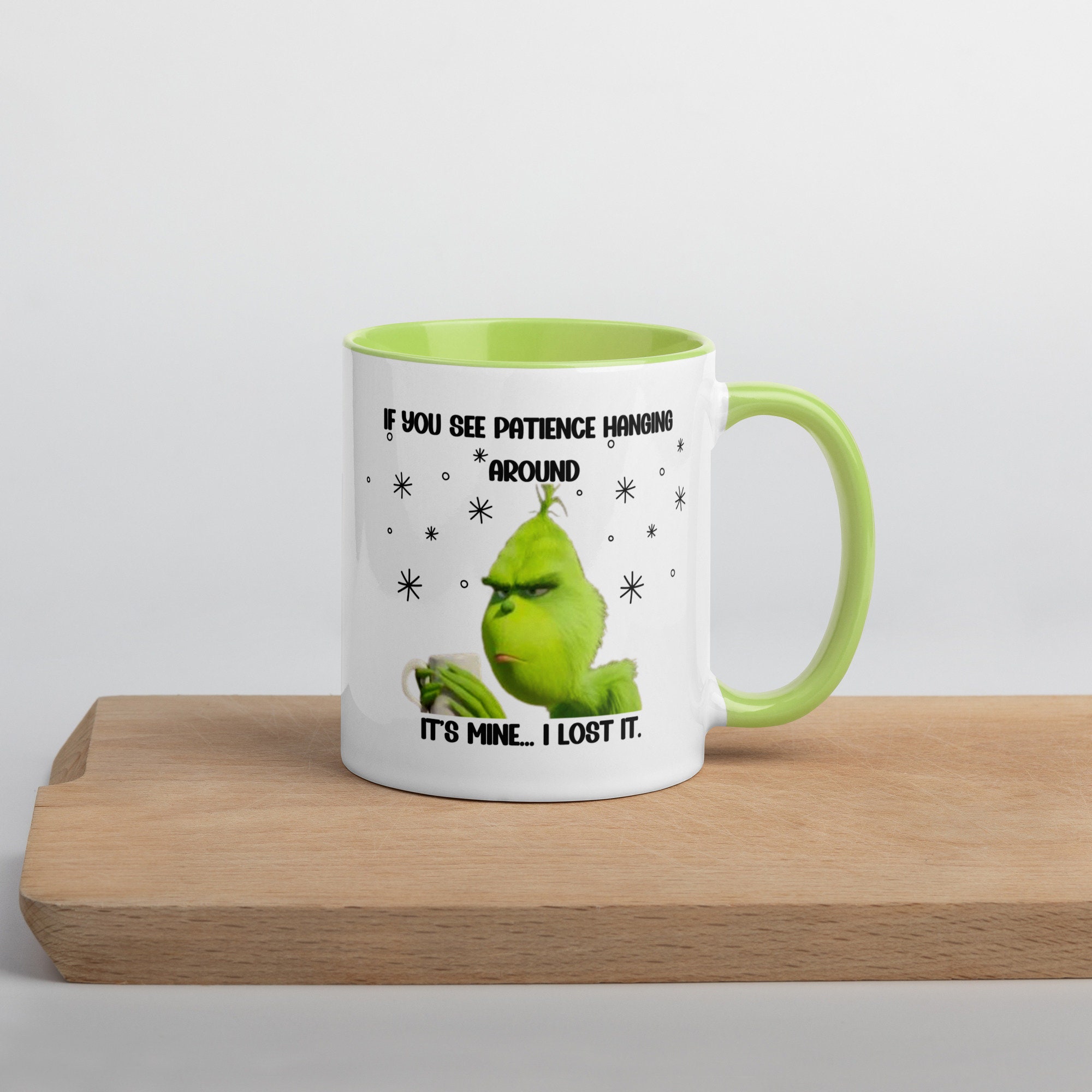 Colorful Grinch Coffee Mug, Grinch Coffee Cup, Funny Cup, Lost Patience ...