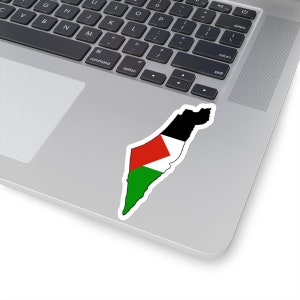 Palestine Map Sticker: Colorful Vinyl Decal for Laptop, Car - Etsy