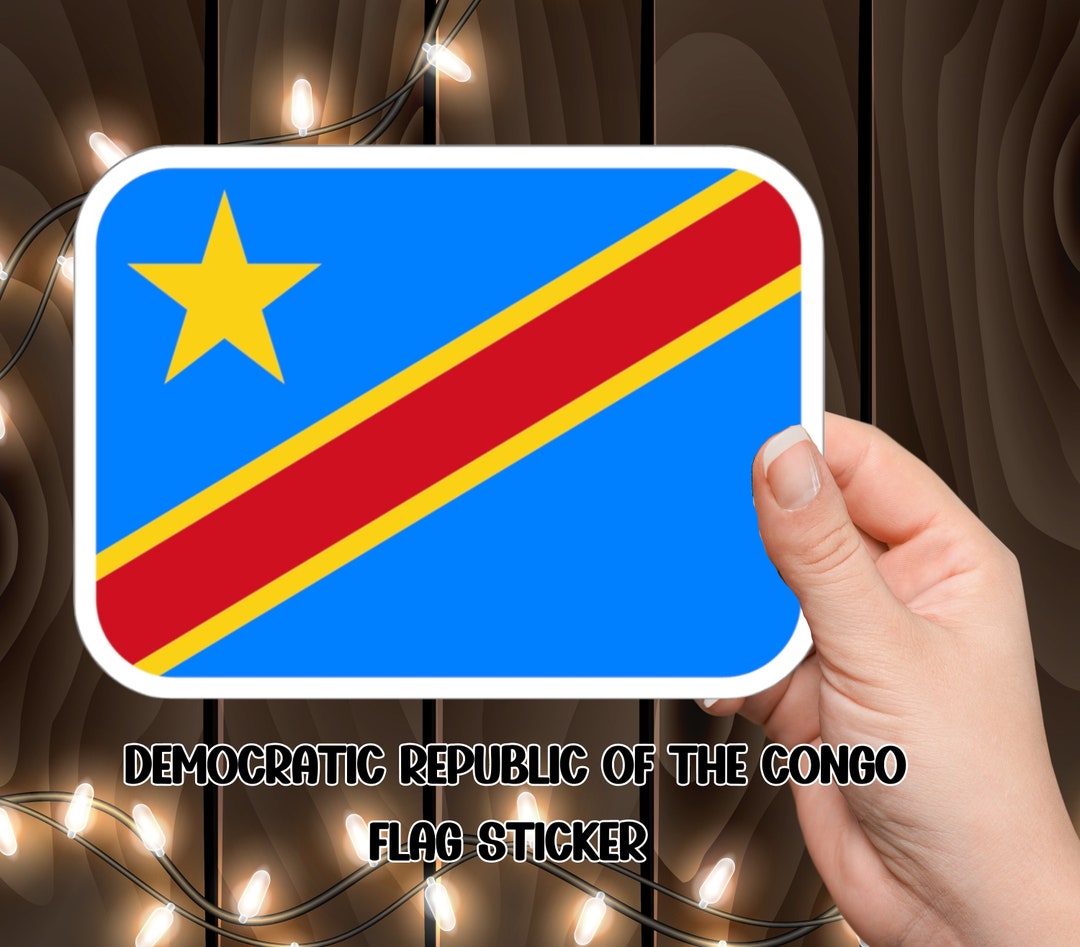 Congo Flag Vinyl Sticker for Travelers and Collectors, Democratic ...