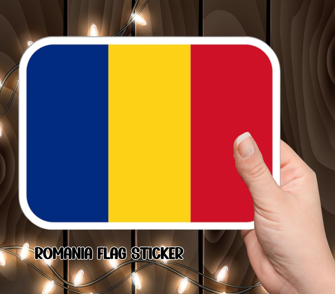 Romania Flag Sticker, Patriotic Car Decal, Trendy Laptop Decal ...