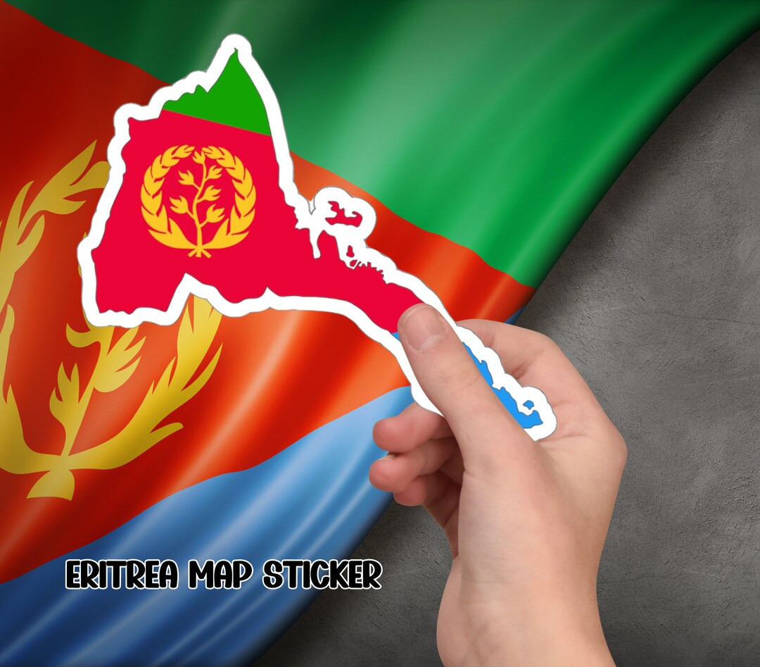 Eritrea Map Sticker With Glossy Finish - Etsy