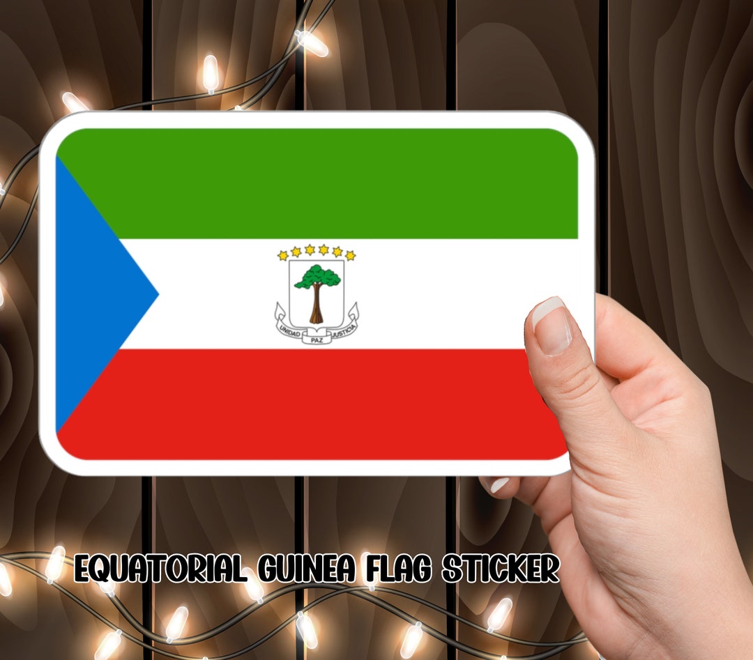 Equatorial Guinea Flag Sticker: Glossy Vinyl Decal - Etsy