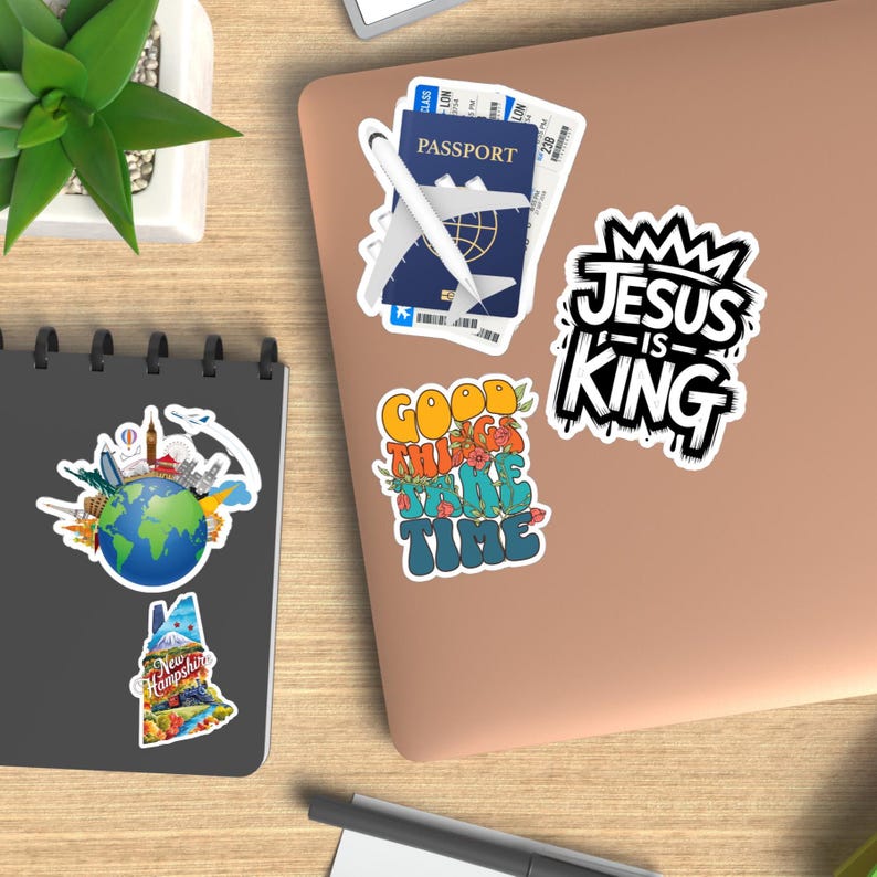 Jesus is King Sticker, Christian Faith Decal, Crown Lettering - Etsy