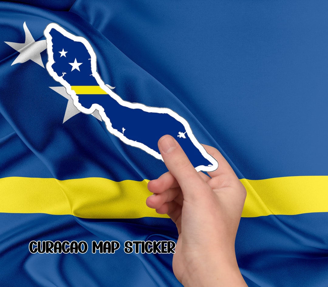 Curacao Map Sticker, Curacao Gift, Curacao Map, Curacao Decor, Gift ...
