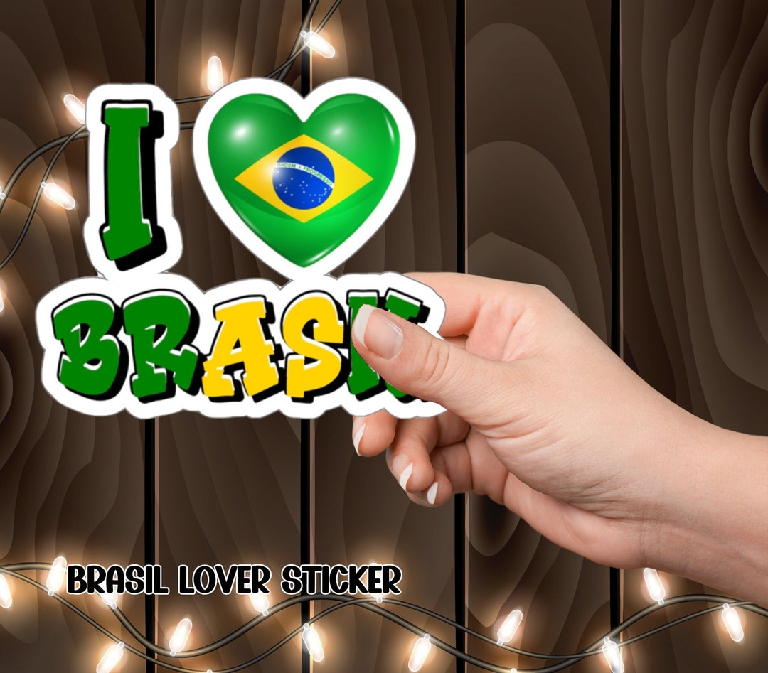 I Love Brazil Sticker, Gifts for Brazilians, Brazil, Brazilian Decor ...