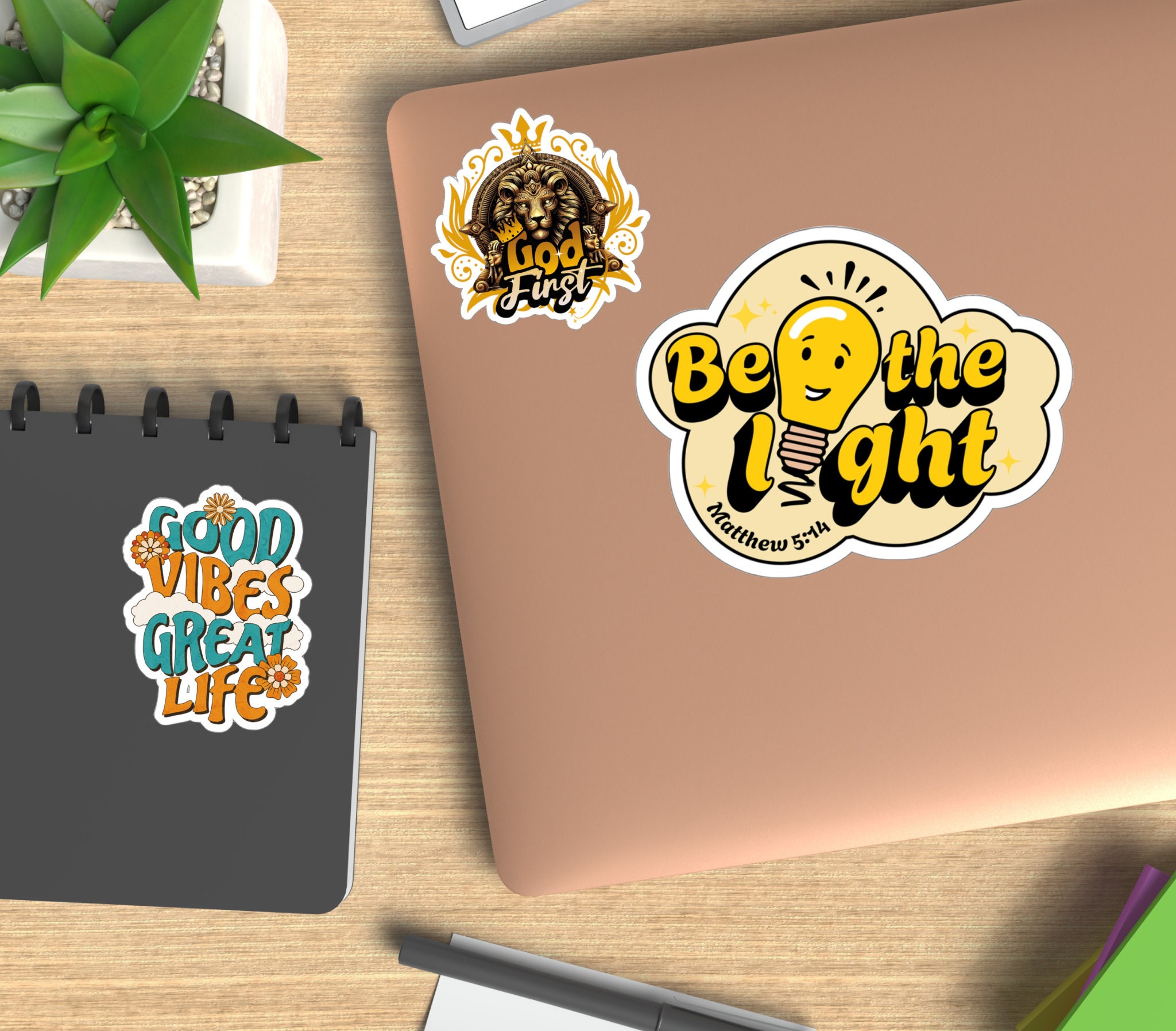 Be the Light Decal, Car Sticker, Inspirational Message Quote Stickers ...