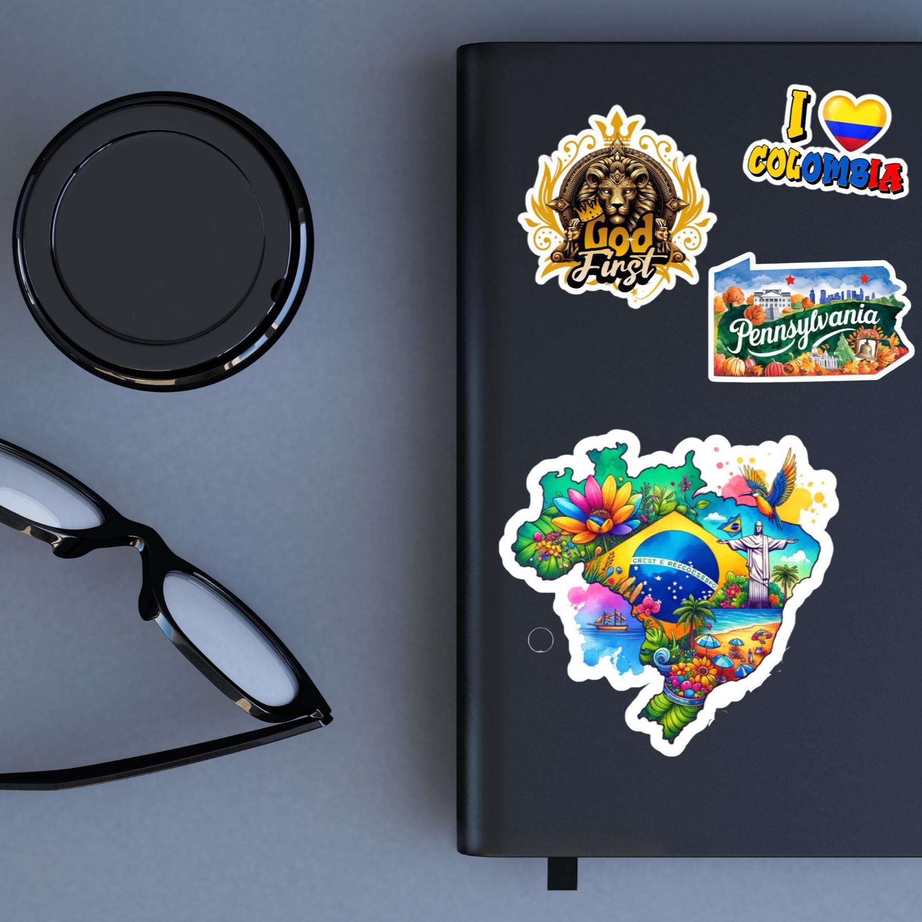 Brazilian Map Vinyl Decal: Travel Sticker, Laptop/car Decor - Etsy