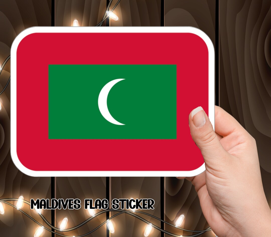 Vinyl Maldives Flag Sticker, Island Pride Decor, Maldives Flag Decal ...