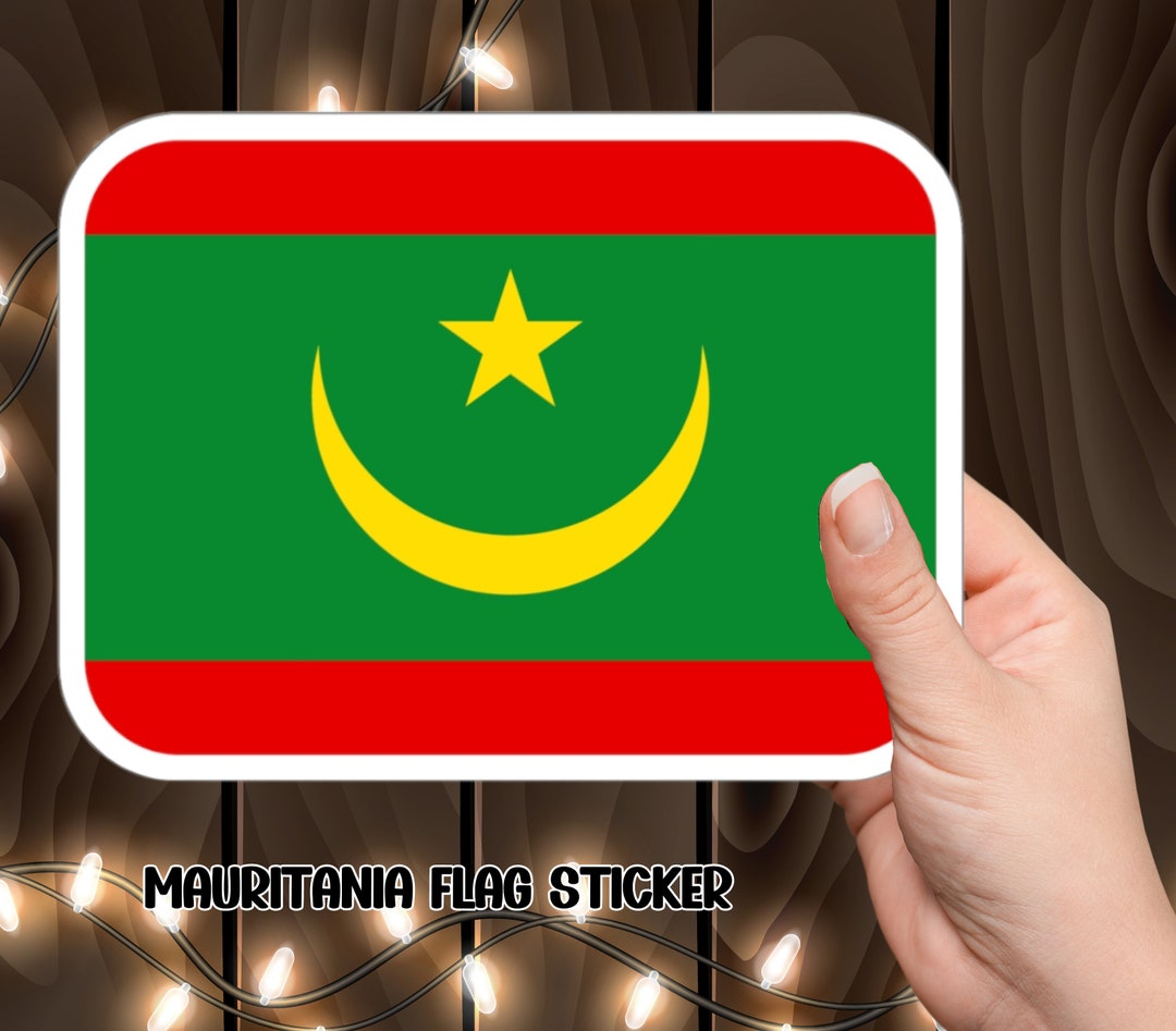 Mauritania Flag Sticker: Durable Vinyl Decal for Travelers - Etsy