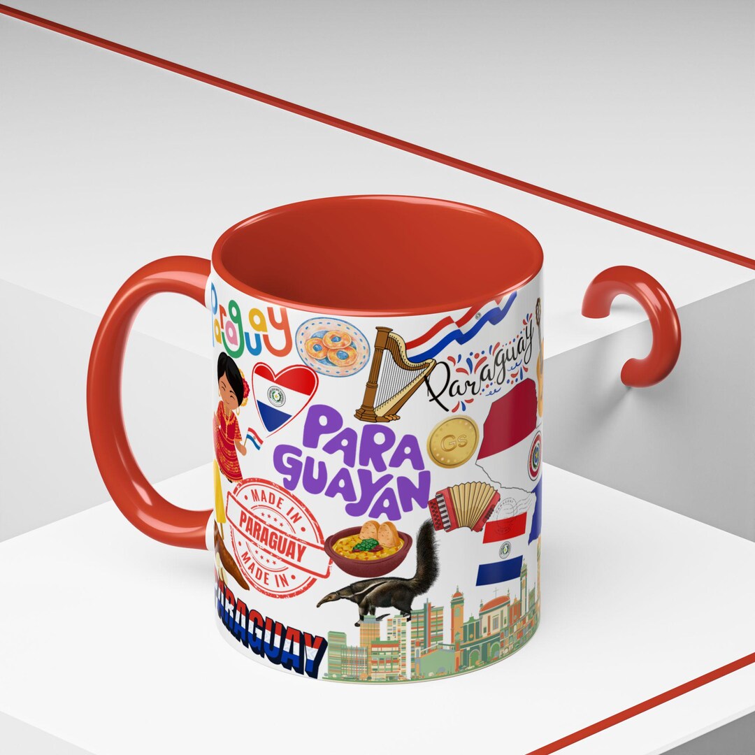 Paraguay Accent Mug, Colorful South American Coffee Cup, 11oz - Etsy