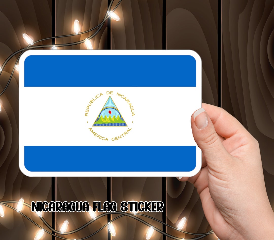 Nicaragua Flag Decal, Patriotic Vinyl Sticker, Vinyl Sticker of ...