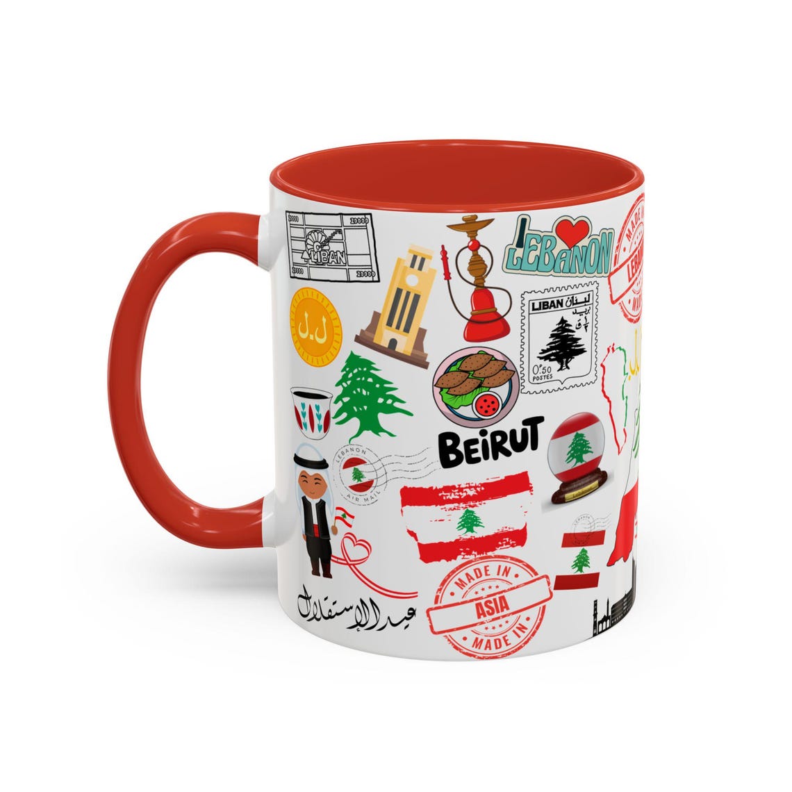 Lebanese Flag Coffee Mug: Unique Patriotic Drinkware - Etsy