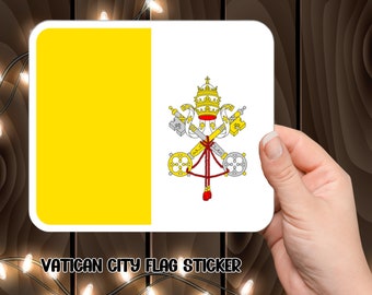 Vatican City Flag Sticker | Fun Sticker Decorations | Fun Gift | Laptop ...