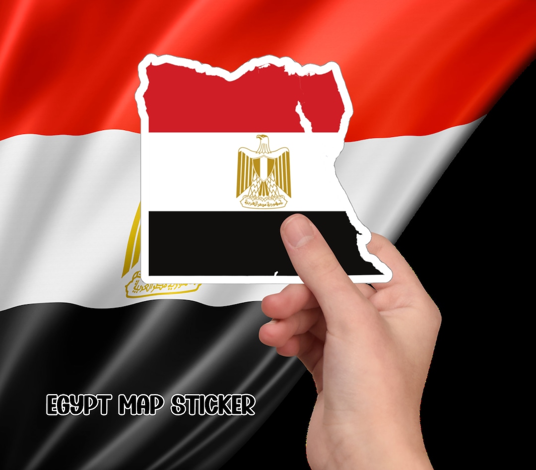 Egypt Map Sticker, Gift for Egyptians, Egypt Map, Egyptians Decoration ...